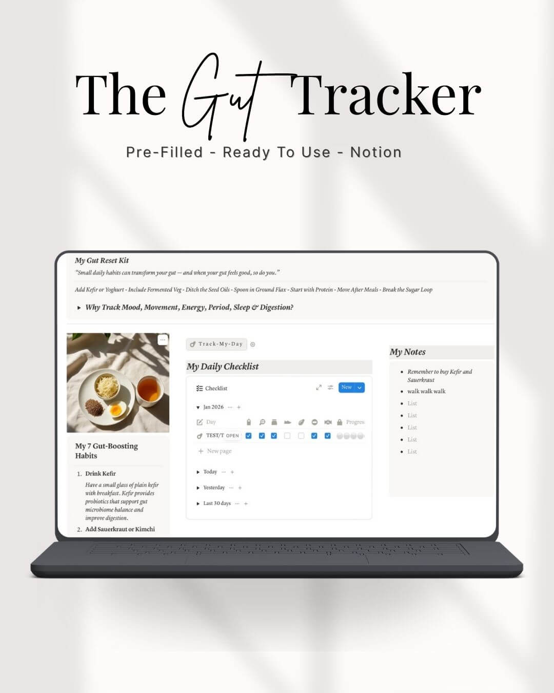 Gut Tracker for Women – Notion Template for Daily Digestive Health ...